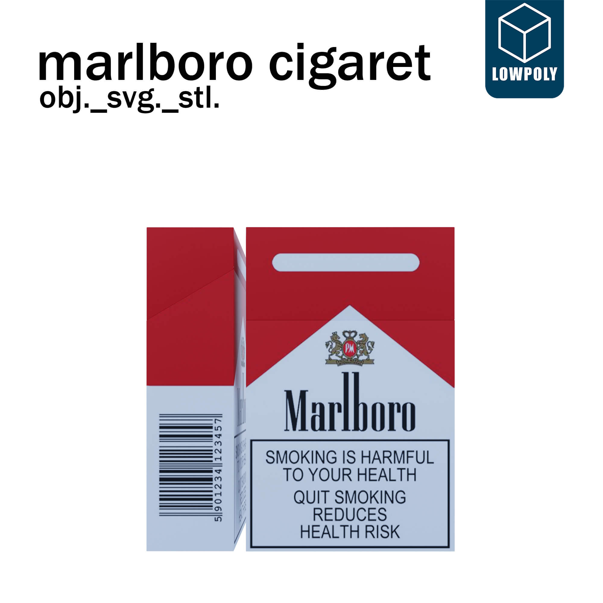 Marlboro Cigarate - 3D Model by madakar25