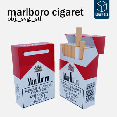 Marlboro Cigarate - 3D Model by madakar25