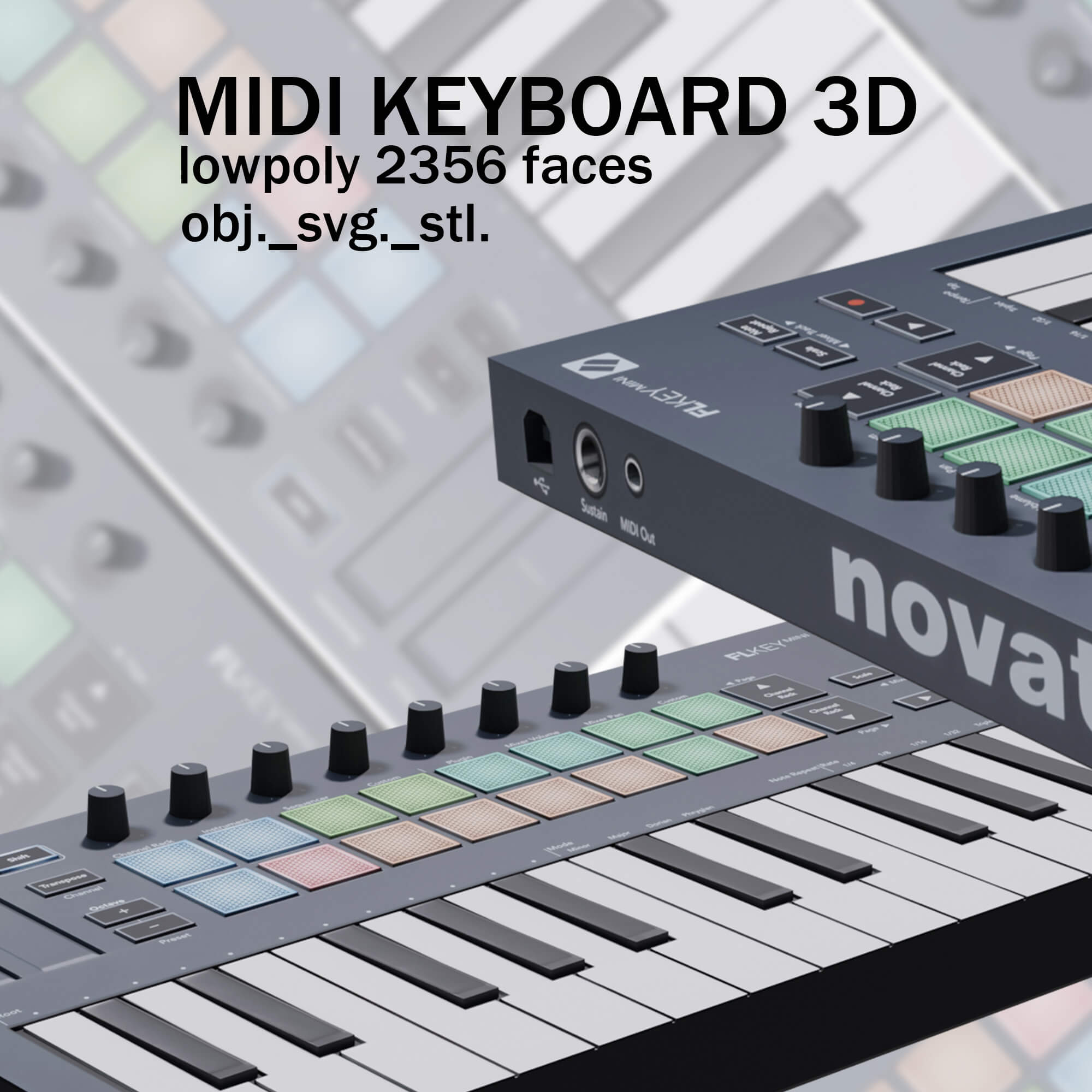 MIDI Keyboard Audio Creation - 3D Model by madakar25