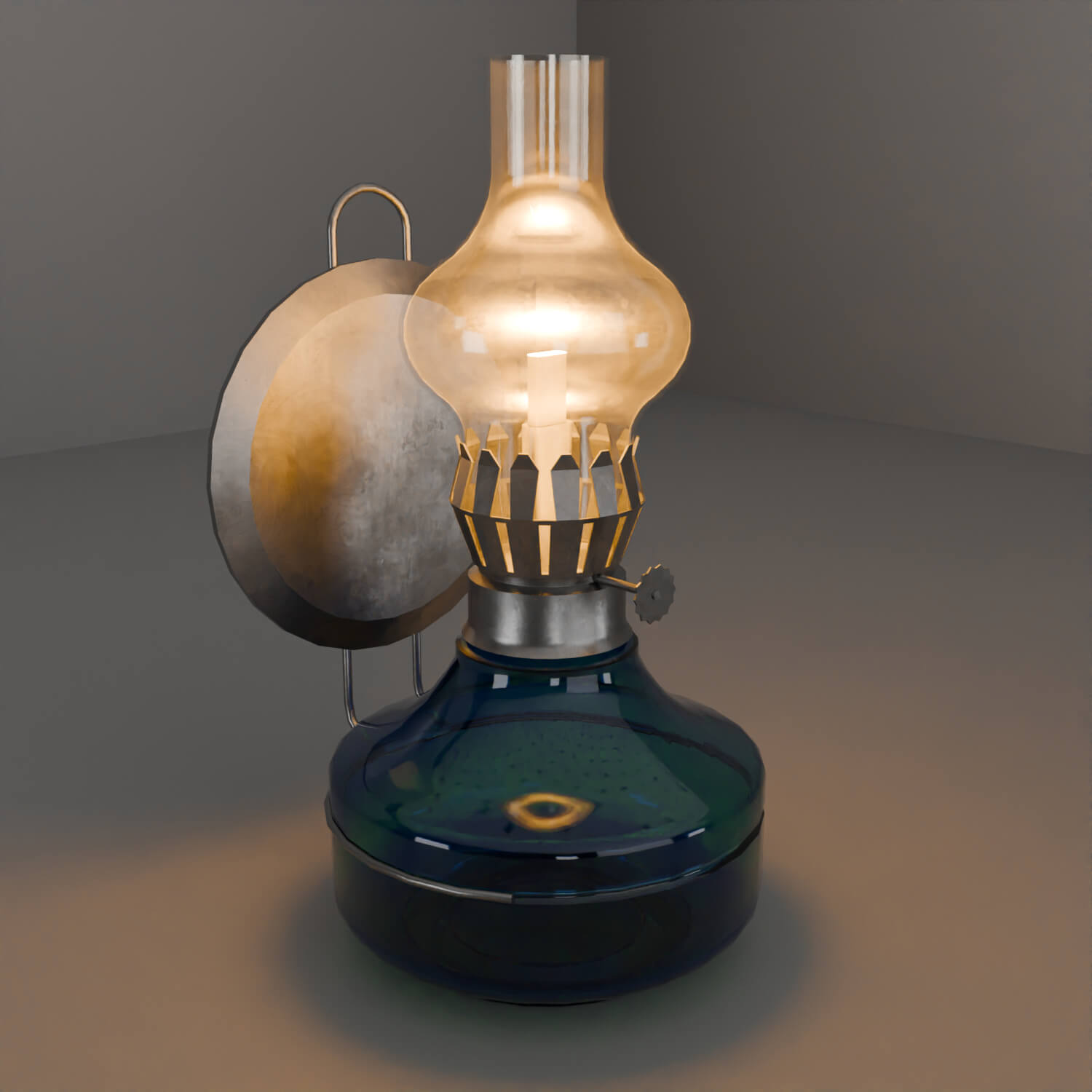 Vintage Oil Lamp 3D Model – Low Poly by madakar25