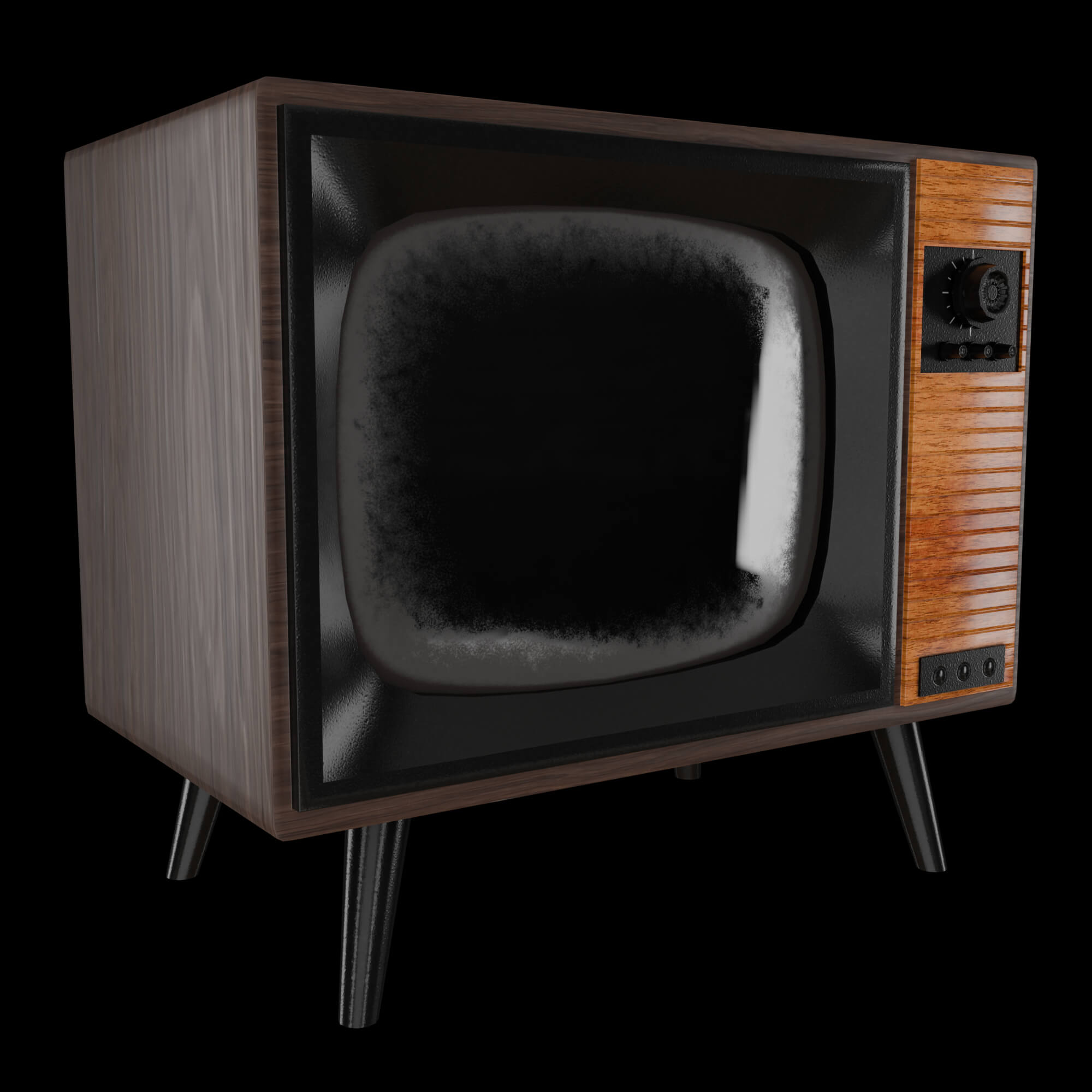 Old Television Low Poly - 3D Model by madakar25