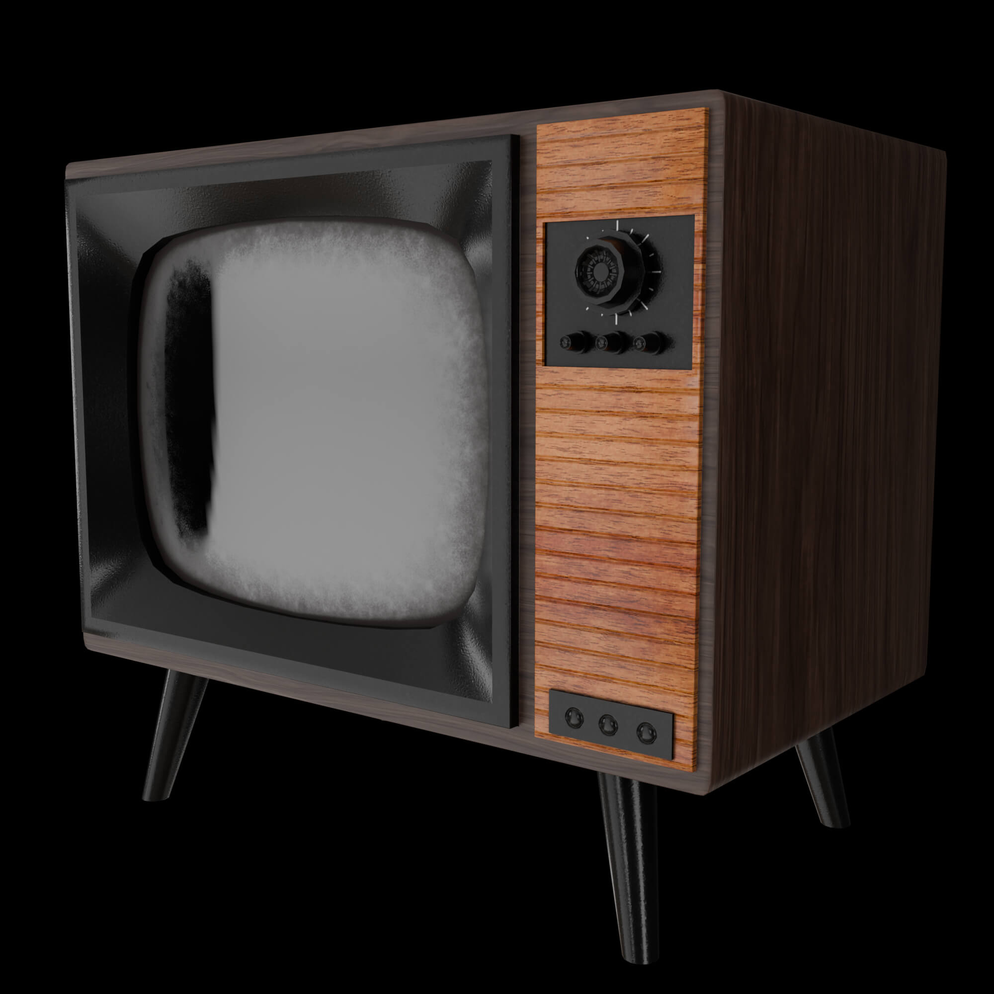 Old Television Low Poly - 3D Model by madakar25
