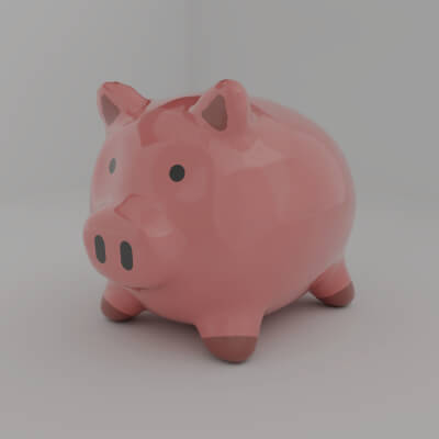 Piggy Bank Realistic 3D Model by madakar25