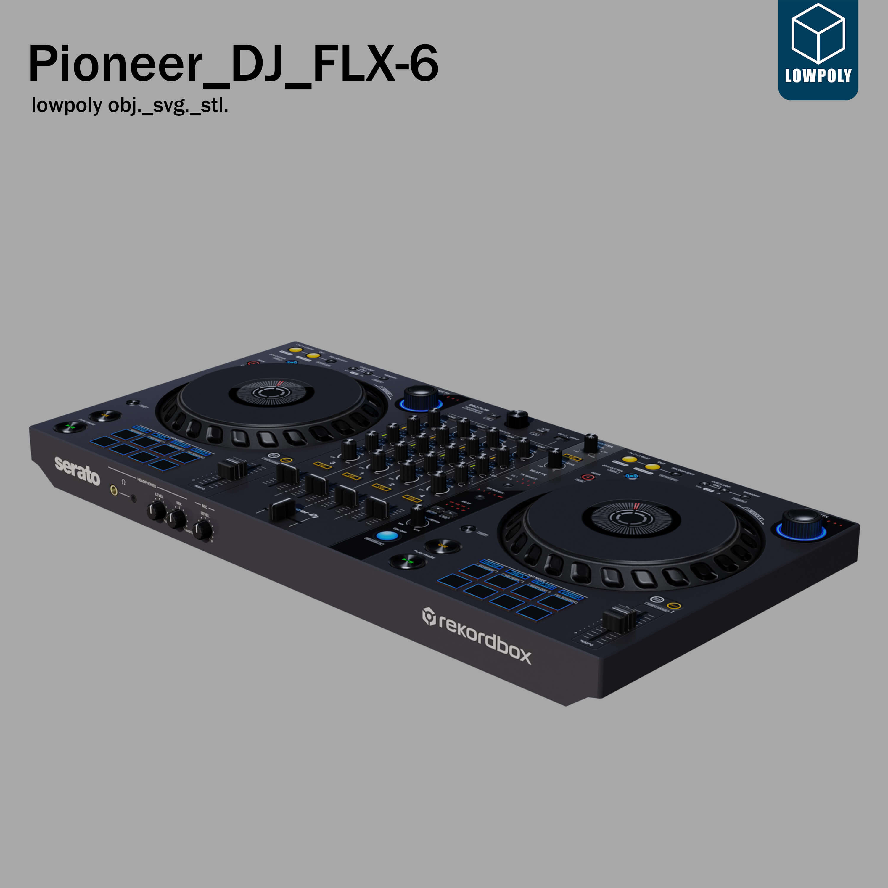 Pioneer Ddj FLX6 - 3D Model by madakar25