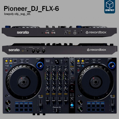 Pioneer Ddj FLX6 - 3D Model by madakar25