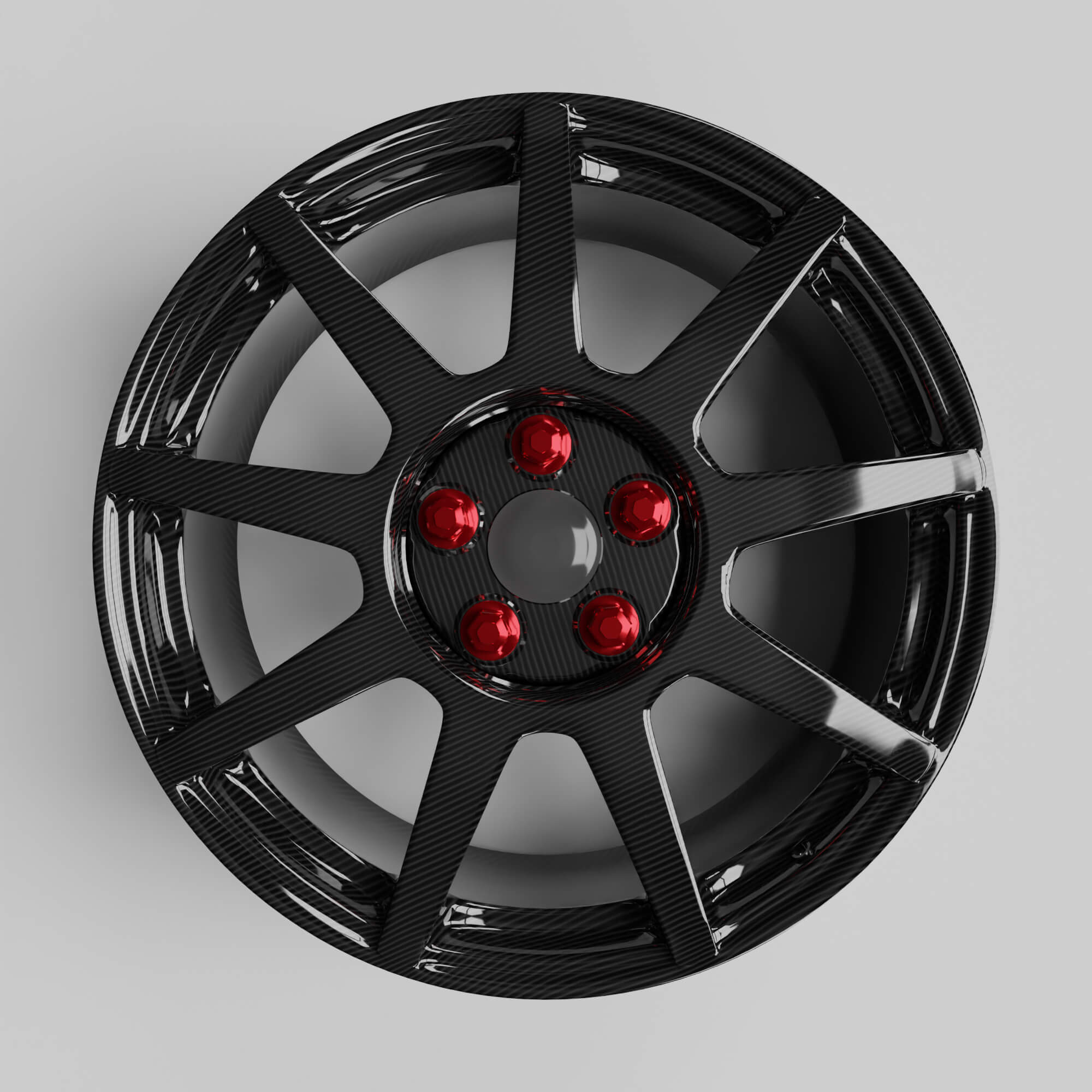 Racing Rims Car. Carbon R - 3D Model by madakar25