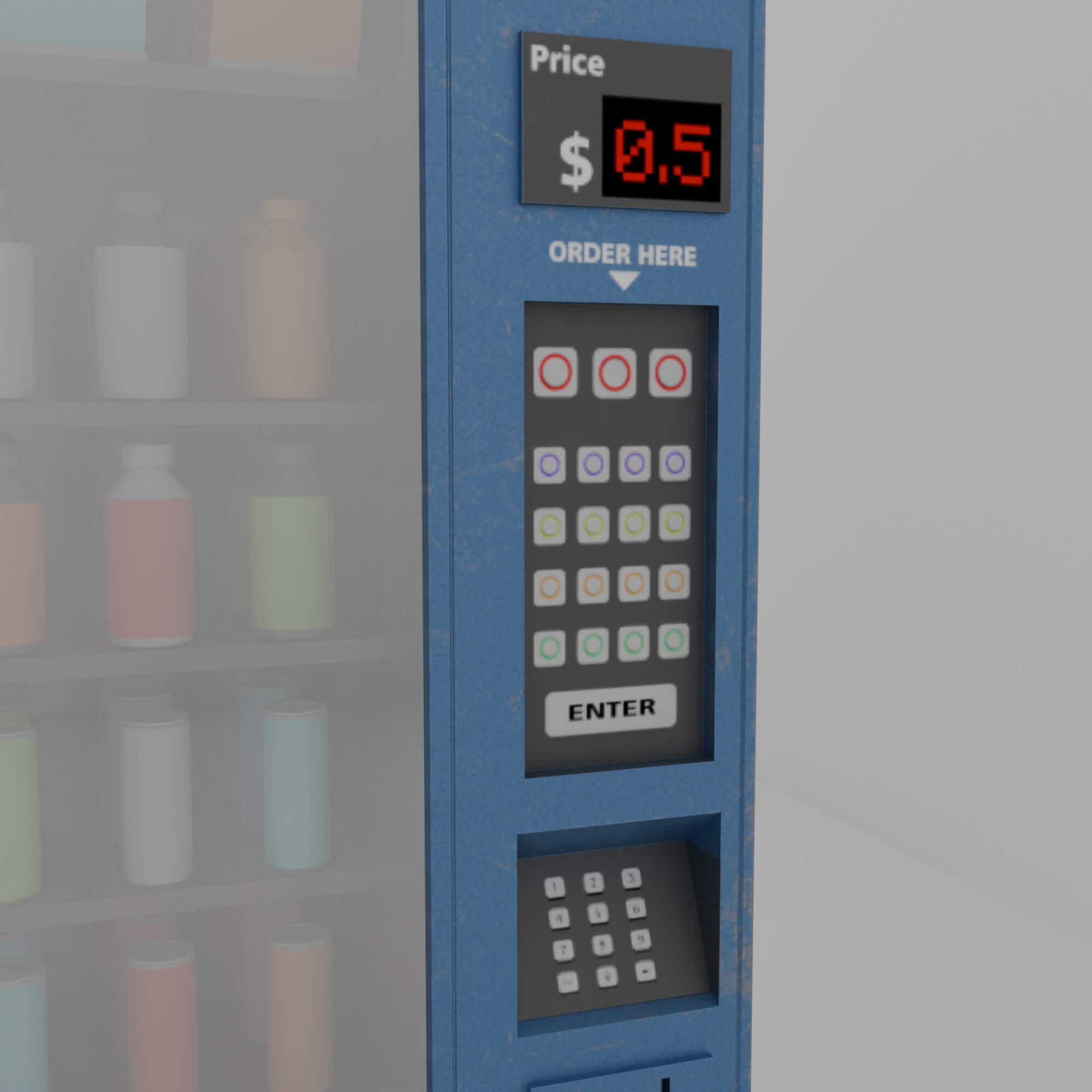 Realistic Low-Poly Vending Machine Model by madakar25