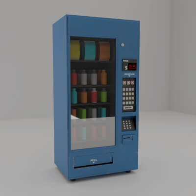 Realistic Low-Poly Vending Machine Model by madakar25