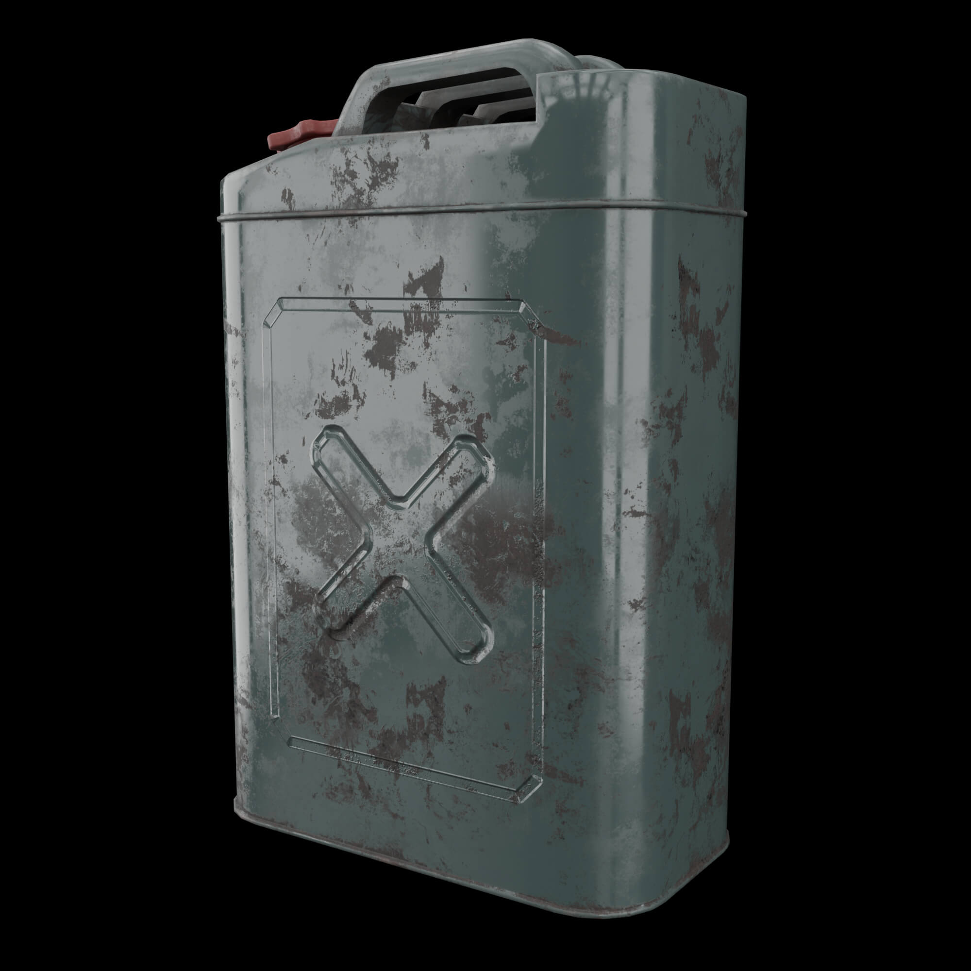 Rusty Jerry Can Low Poly - 3D Model by madakar25