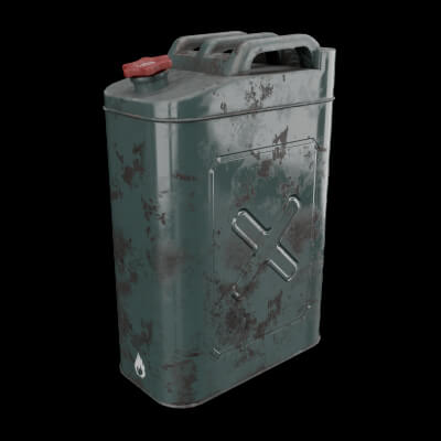 Rusty Jerry Can Low Poly - 3D Model by madakar25