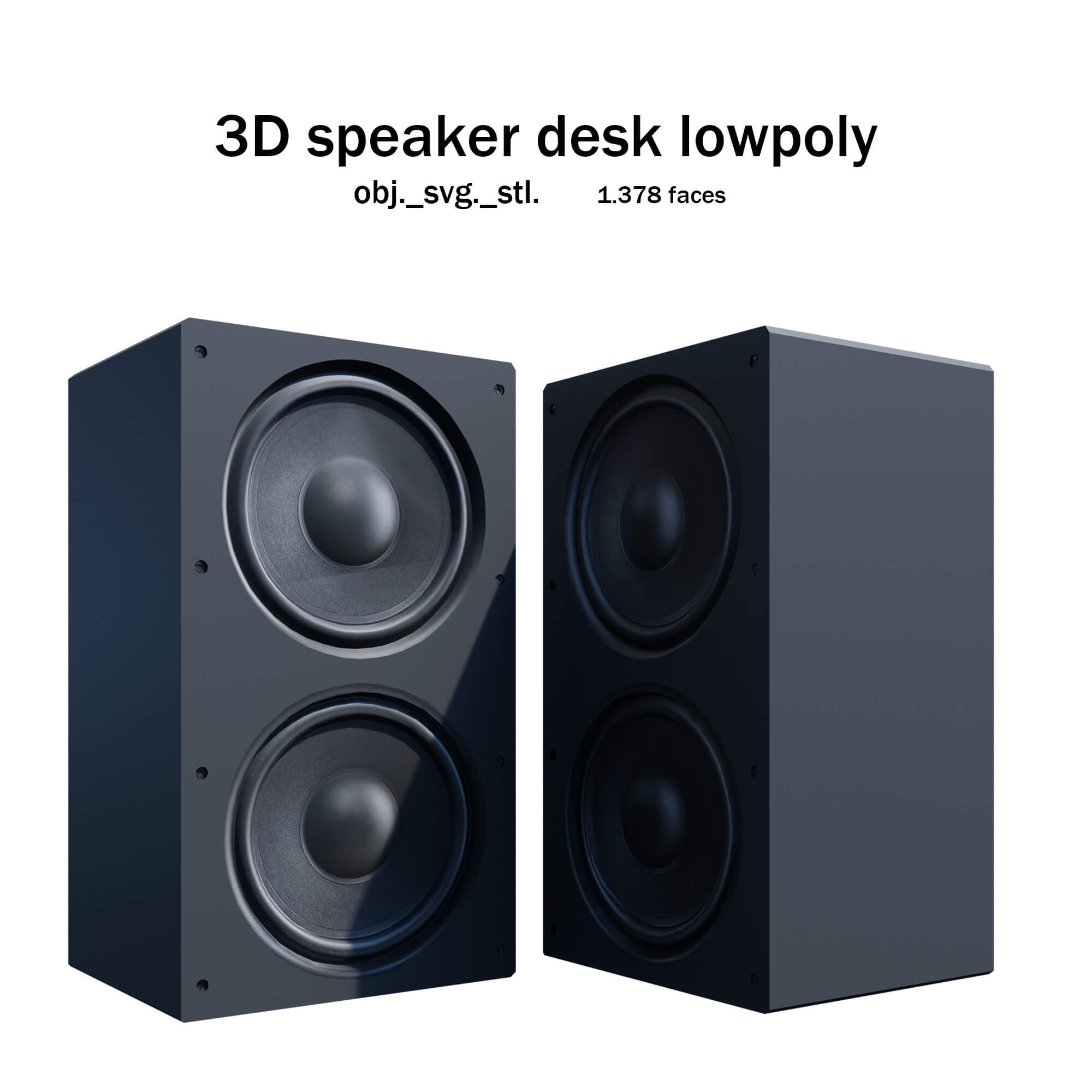 Speaker Desk Low Poly - 3D Model by madakar25