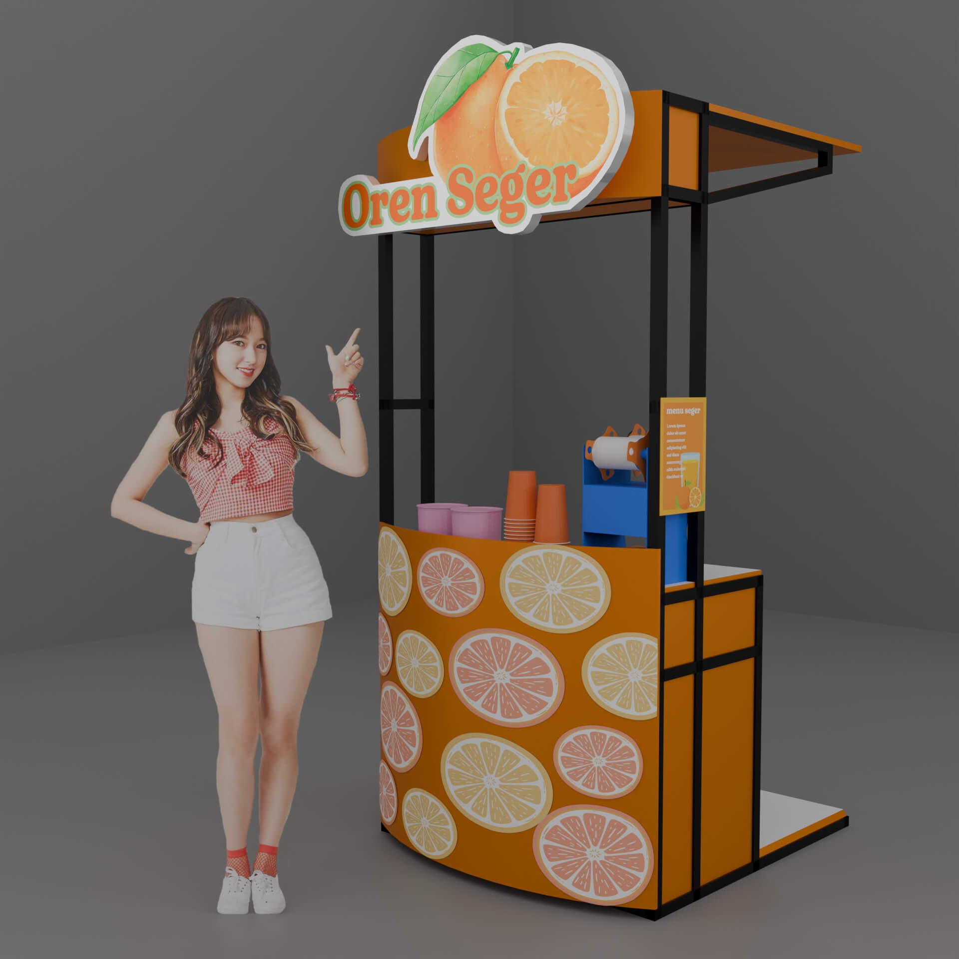 Store Booth Shop - 3D Model by madakar25