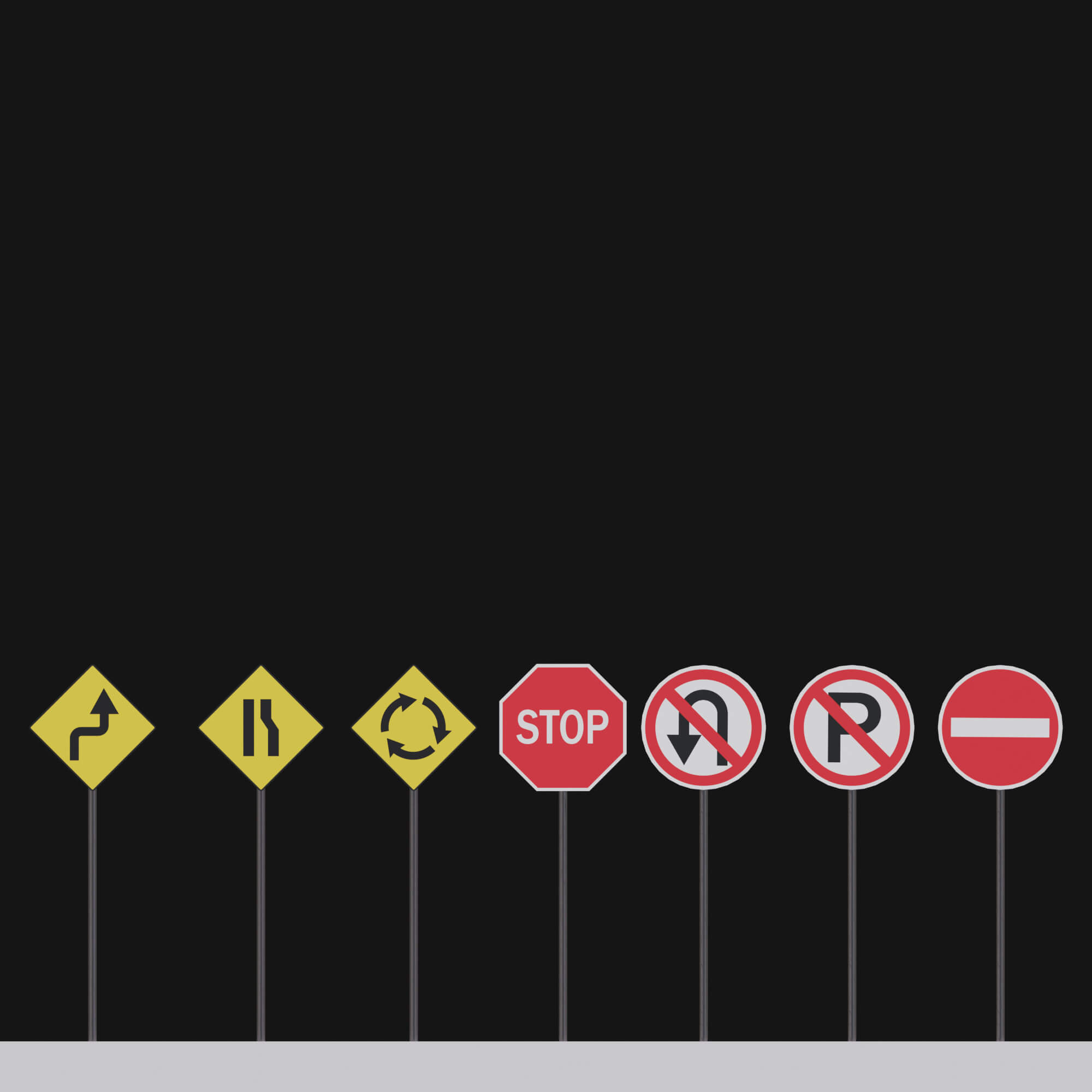 Traffic Sign - 3D Model by madakar25