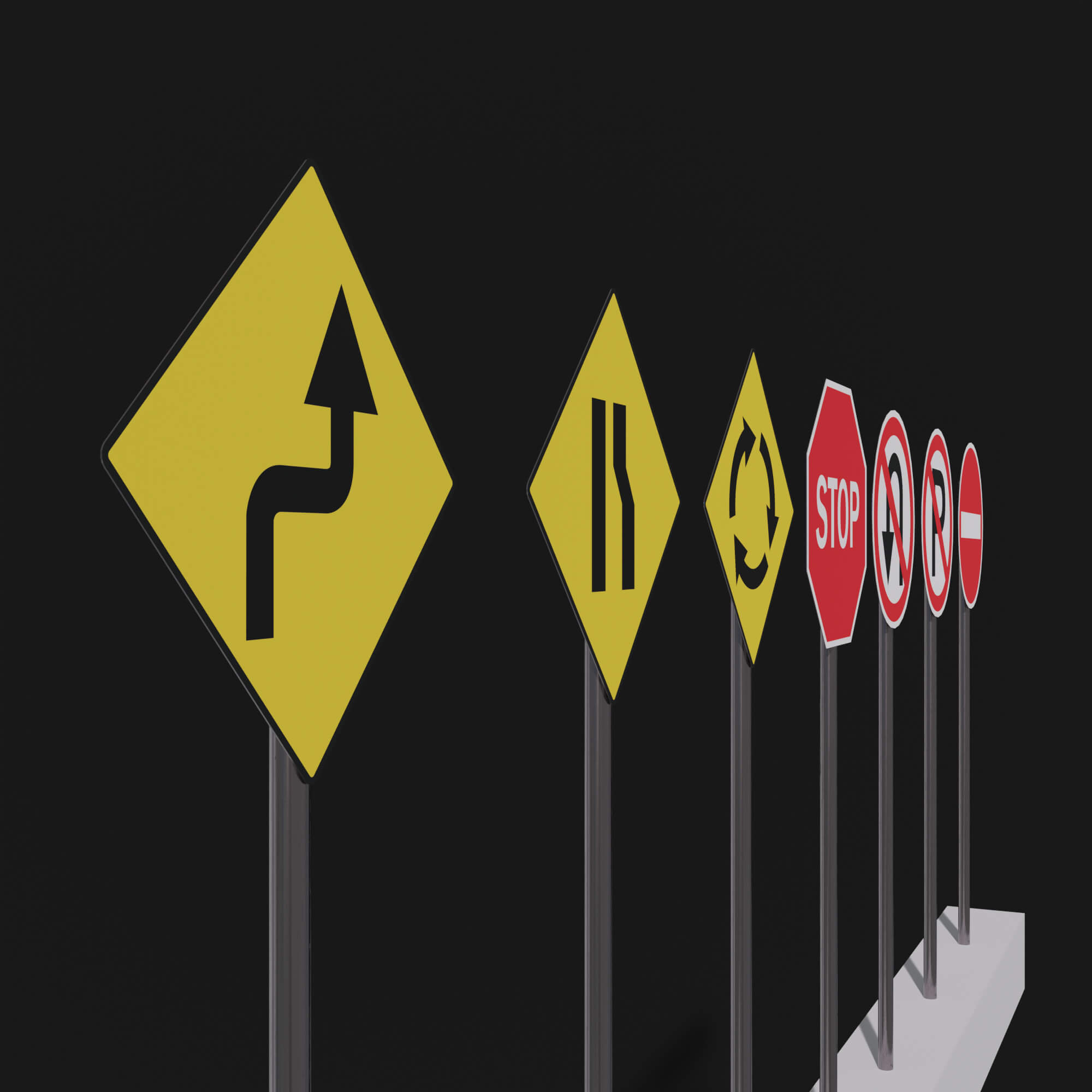 Traffic Sign - 3D Model by madakar25