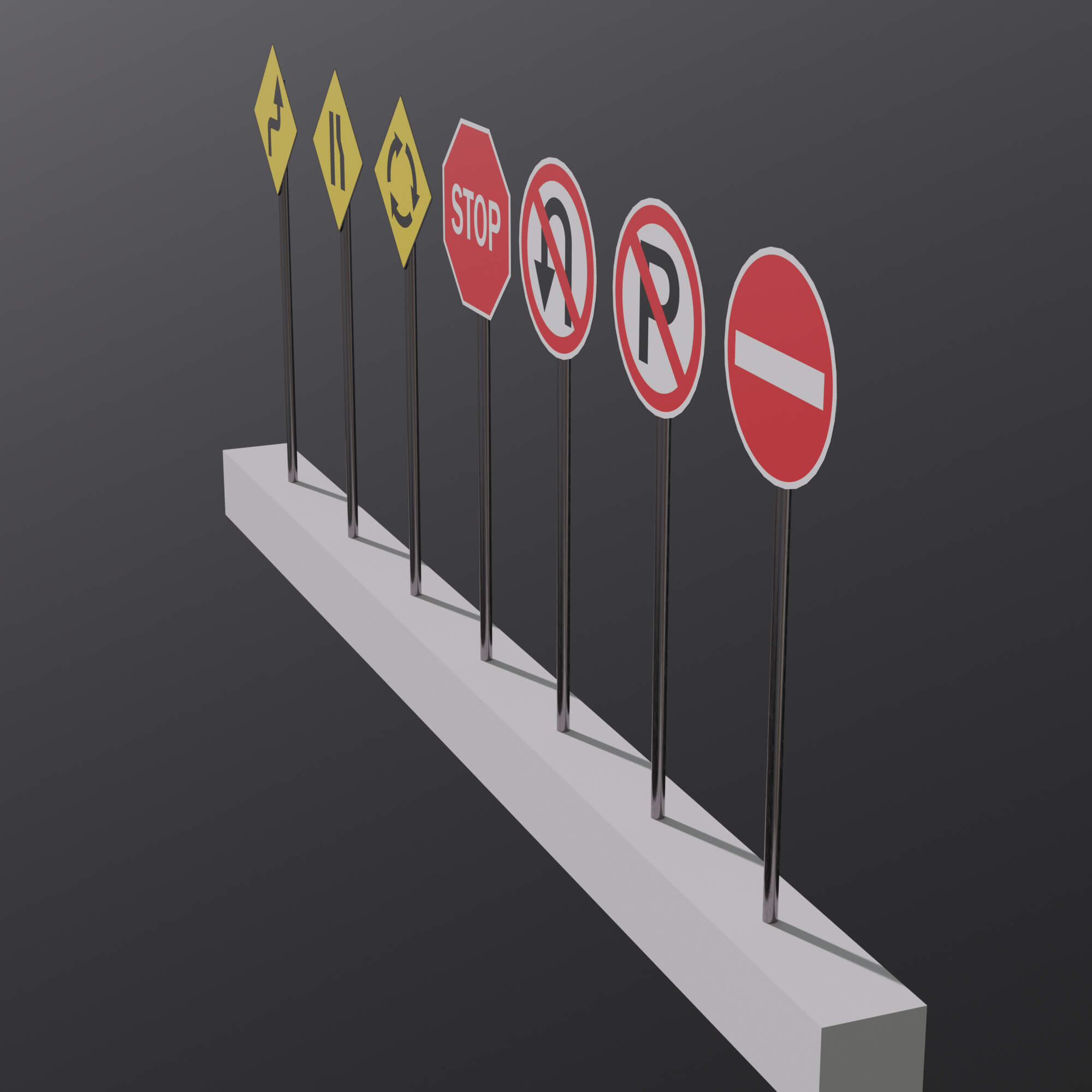 Traffic Sign - 3D Model by madakar25