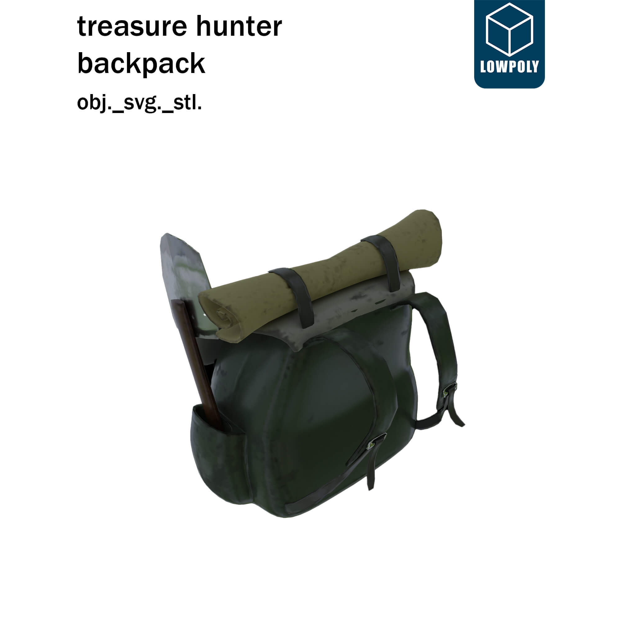 Treasure Hunter Backpack - 3D Model by madakar25