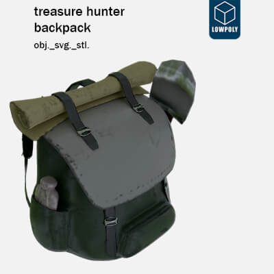Treasure Hunter Backpack - 3D Model by madakar25