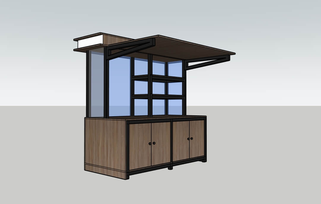 Universal Store Booth V1 - 3D Model by madakar25