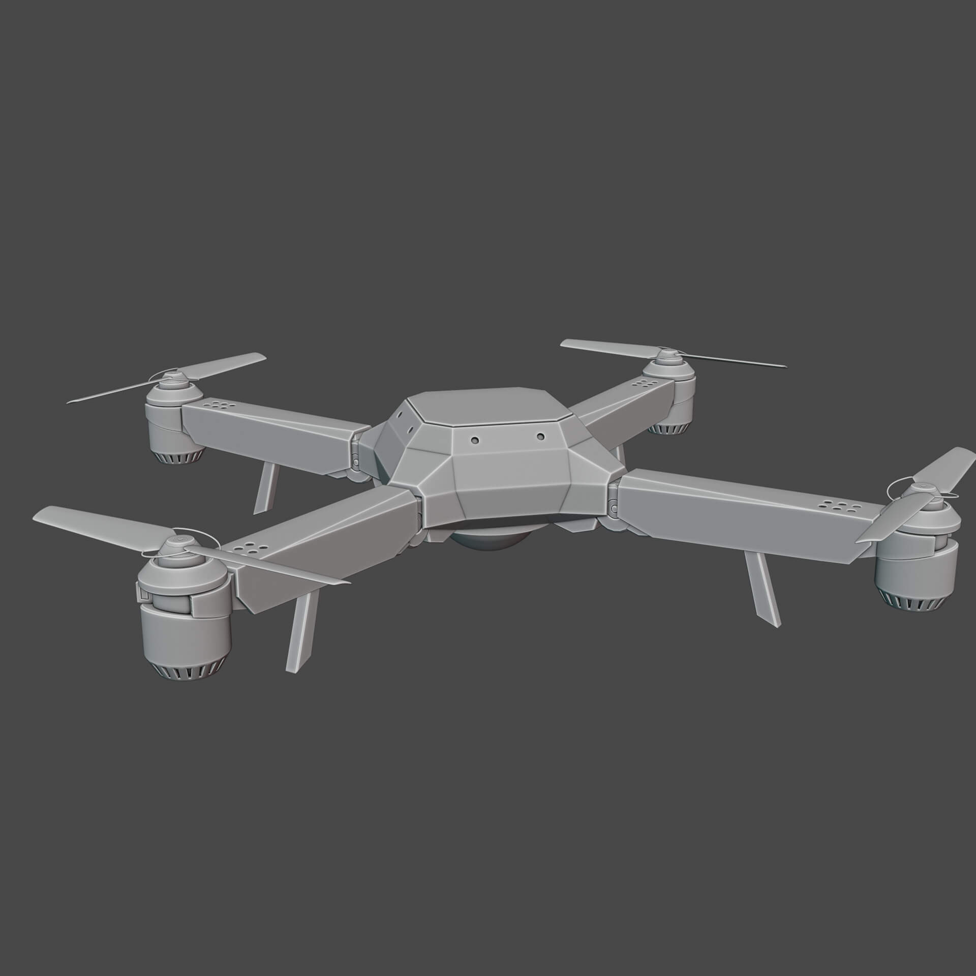 Drone 3D Model by Made with Blender