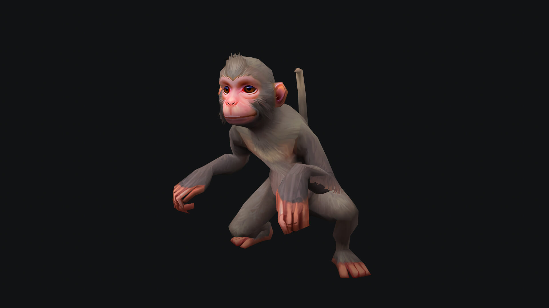 Aniamted Monkey - 3D Model by MadeCG