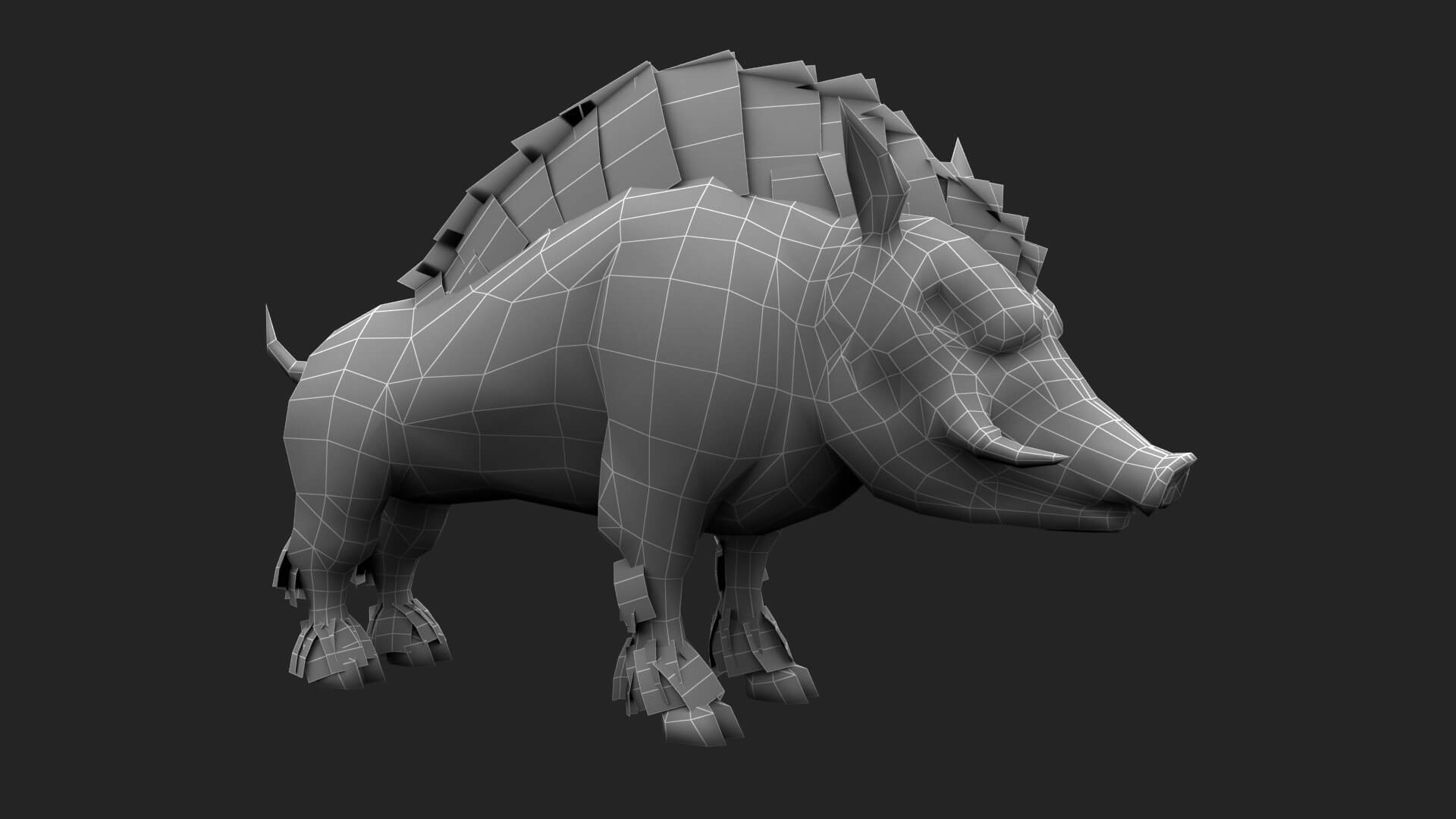 Animated Boar - 3D Model by MadeCG