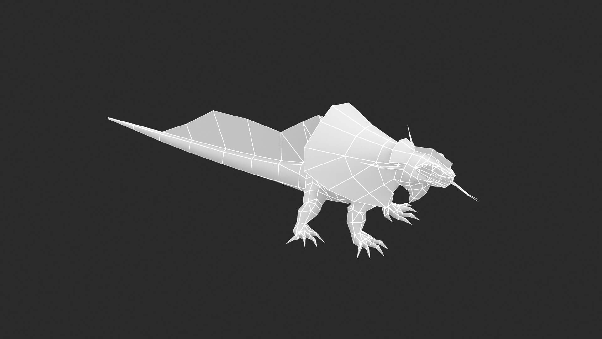 Animated Frill-Necked Lizard 3D Model by MadeCG
