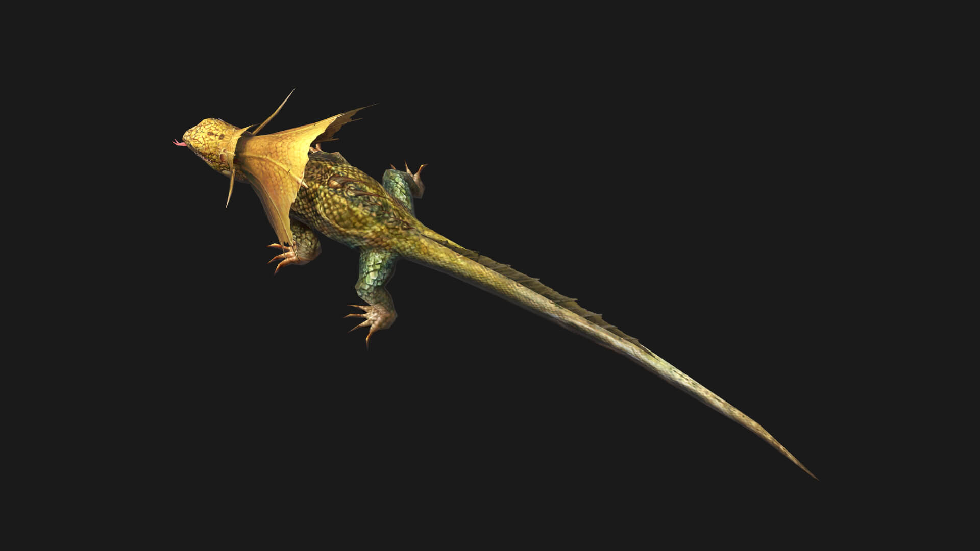 Animated Frill-Necked Lizard 3D Model by MadeCG