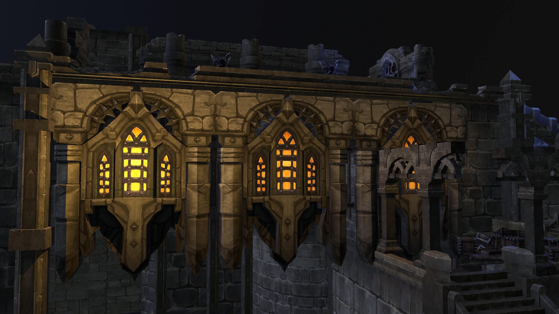 Dungeons Castle Alcazar Barbacan - 3D Model by MadeCG