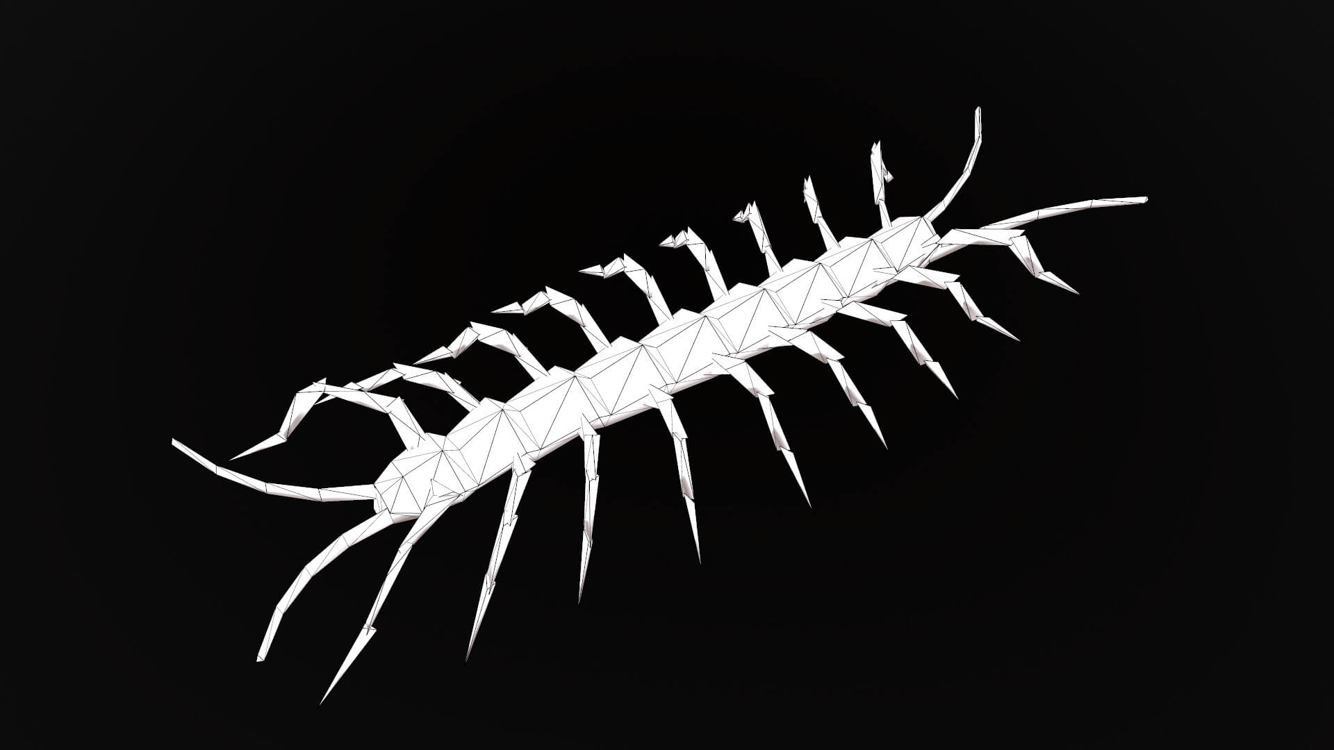 Low Poly Animated Centipede - 3D Model by MadeCG