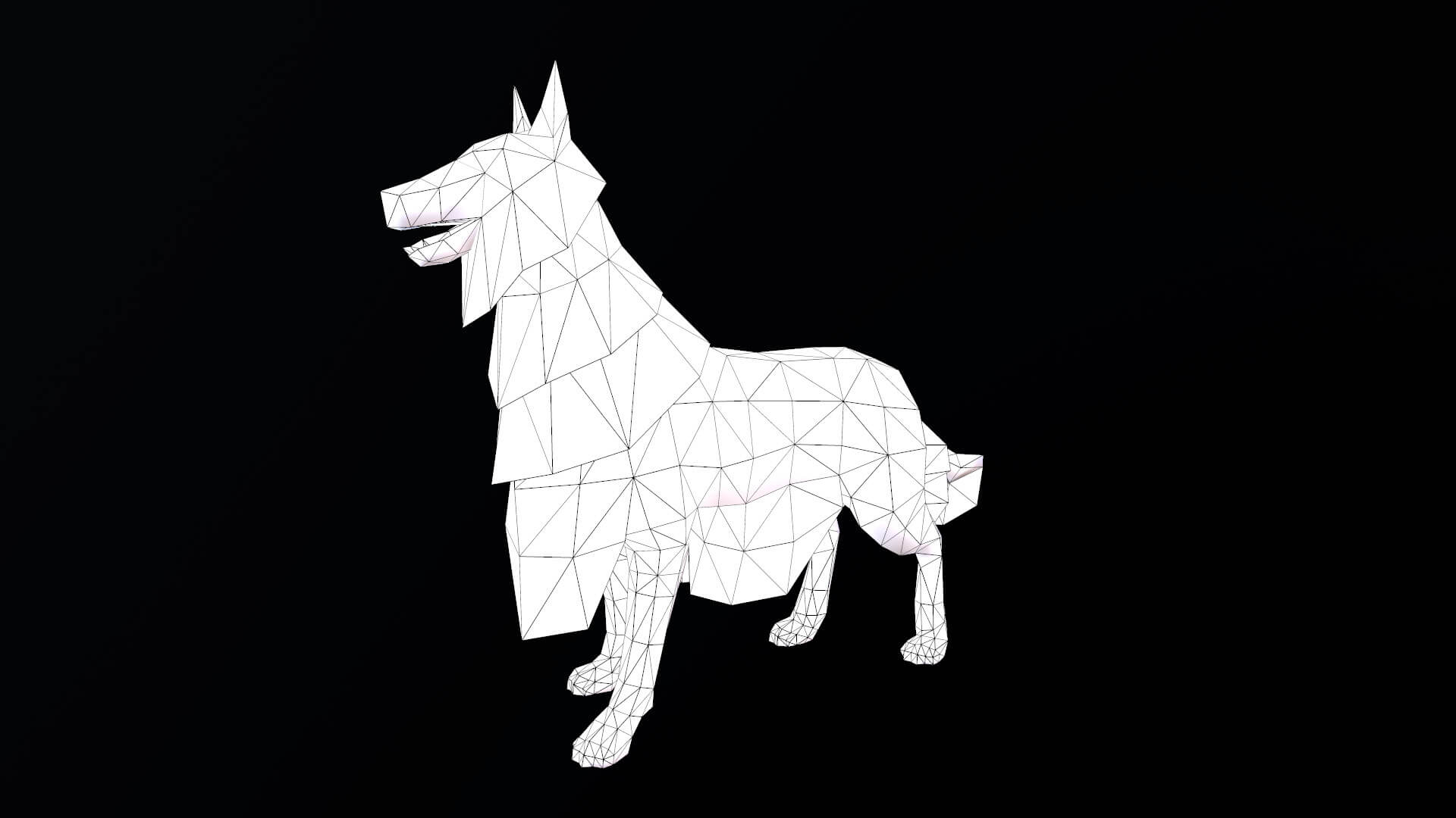 Low Poly Animated Dog Rough Collie - 3D Model by MadeCG