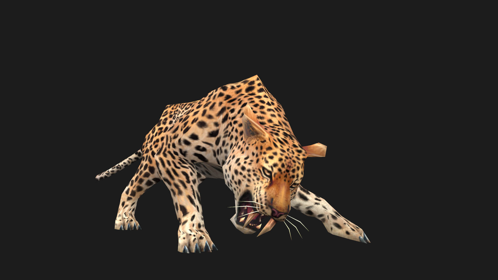 Low Poly Animated Leopard - 3D Model by MadeCG