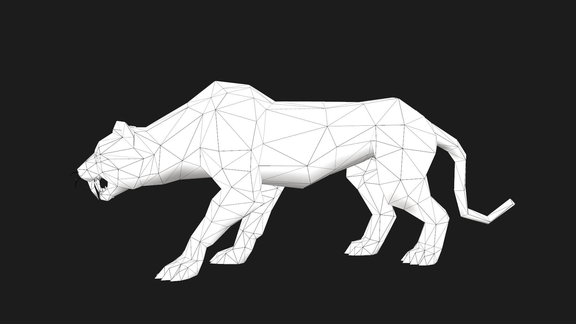 Low Poly Animated Leopard - 3D Model by MadeCG