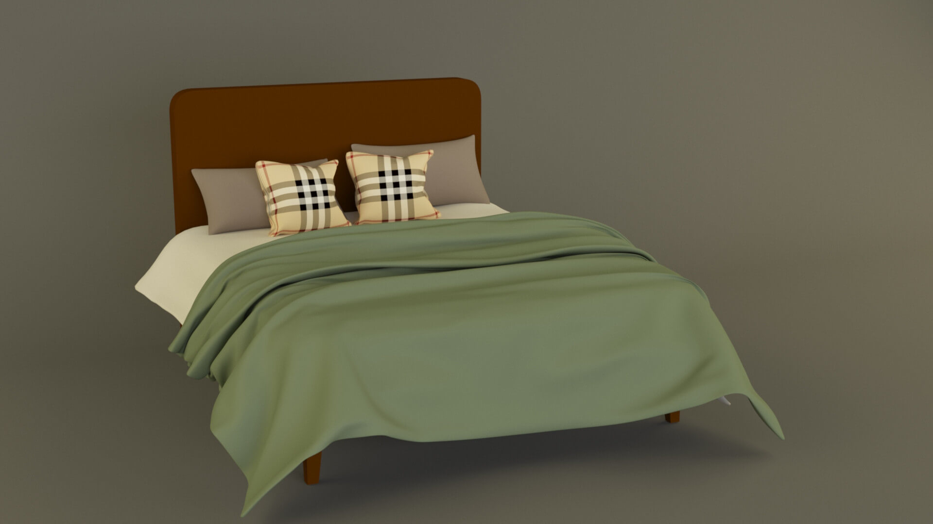Double Bed - 3D Model by madihazaman