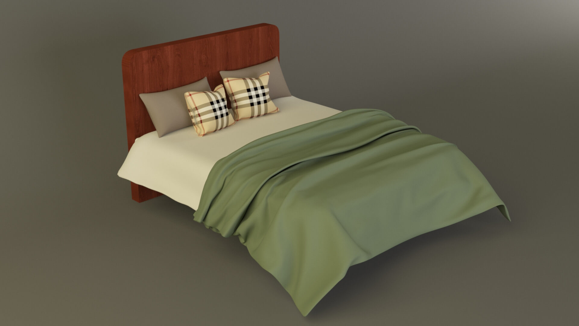 Double Bed - 3D Model by madihazaman