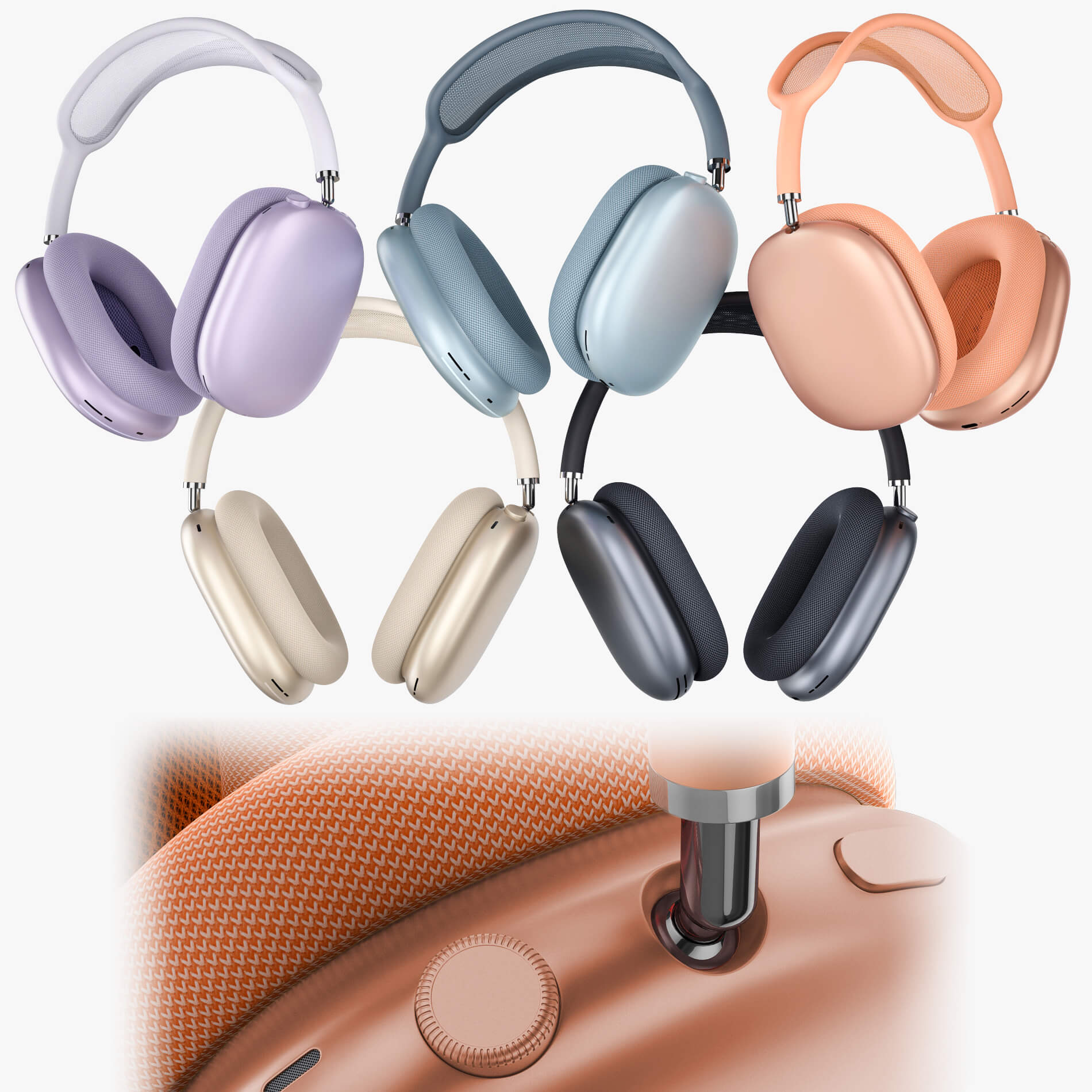 Apple AirPods Max New All Colors - 3D Model by madMIX