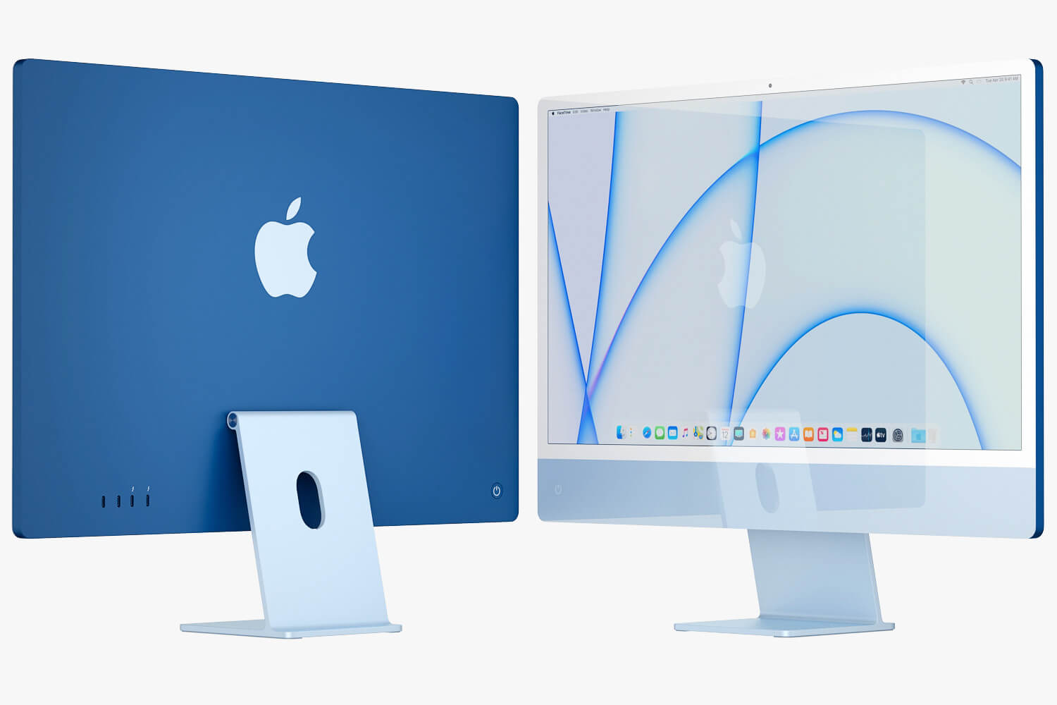 Apple IMac 24-inch Full Set 2 3D Model by madMIX