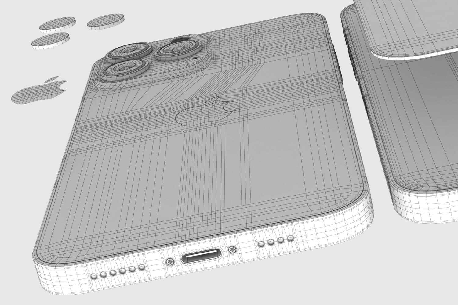 Apple iPhone 13 Pro MAX Sierra Blue - 3D Model by madMIX