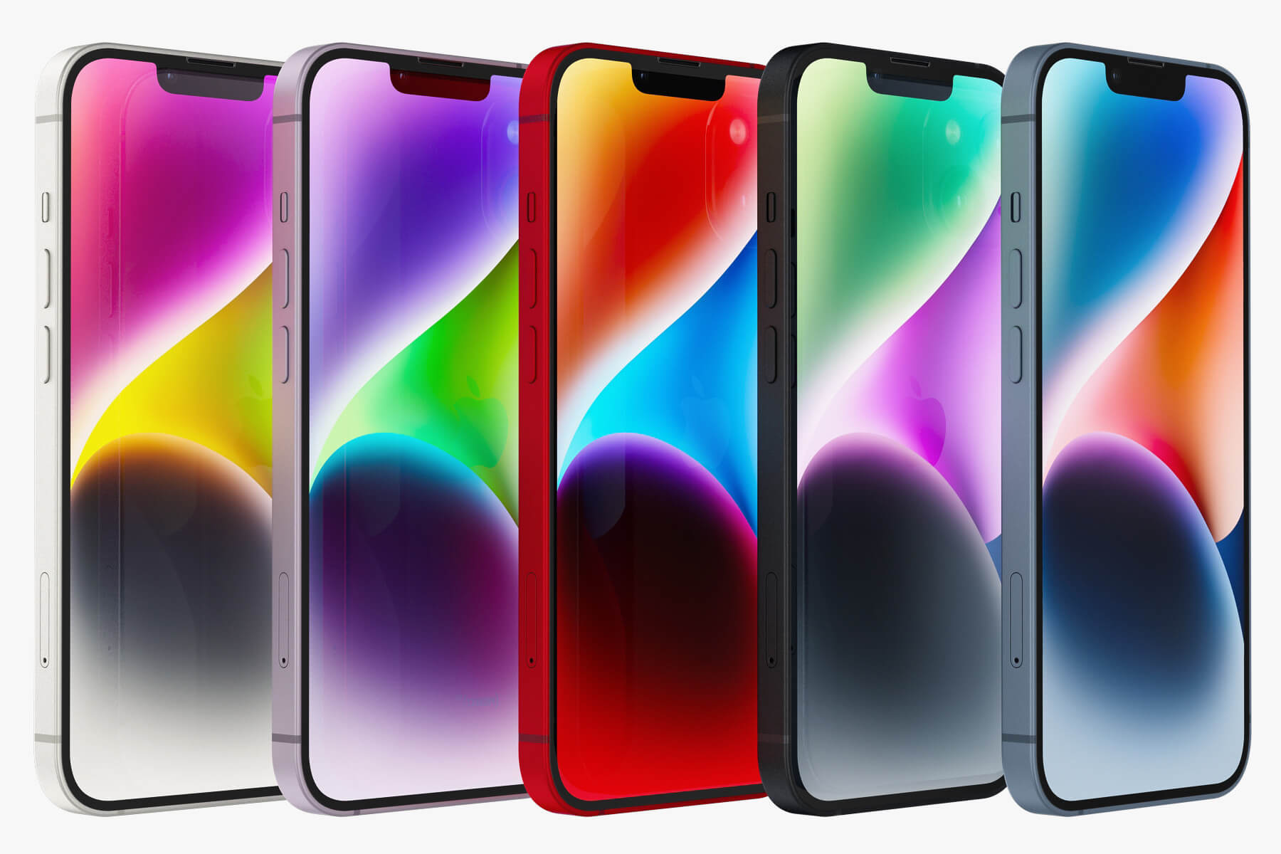 Apple IPhone 14 All Colors - 3D Model by madMIX