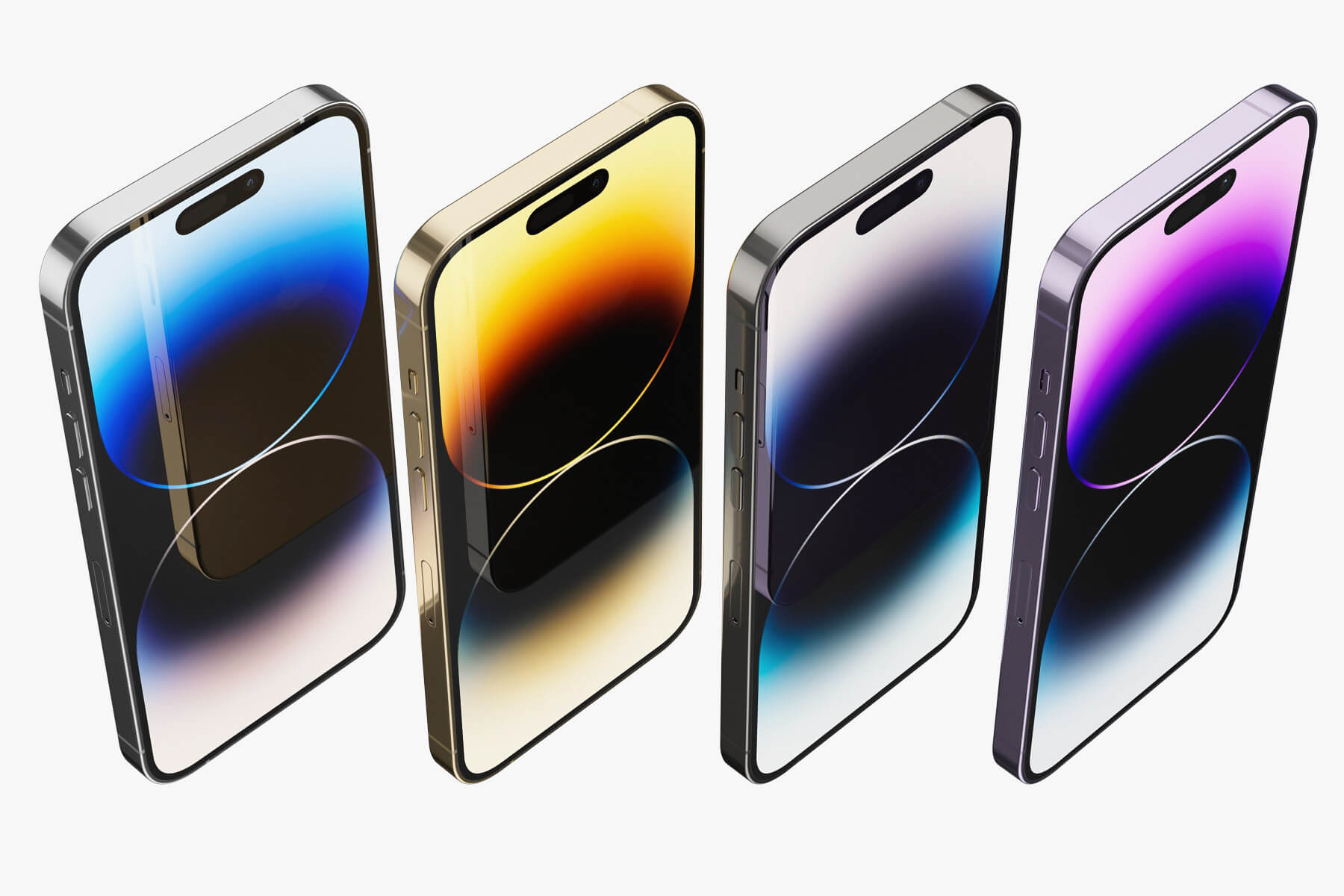 Apple iPhone 14, 14 Plus, 14 Pro, and 14 Pro MAX All Colors - 3D Model ...