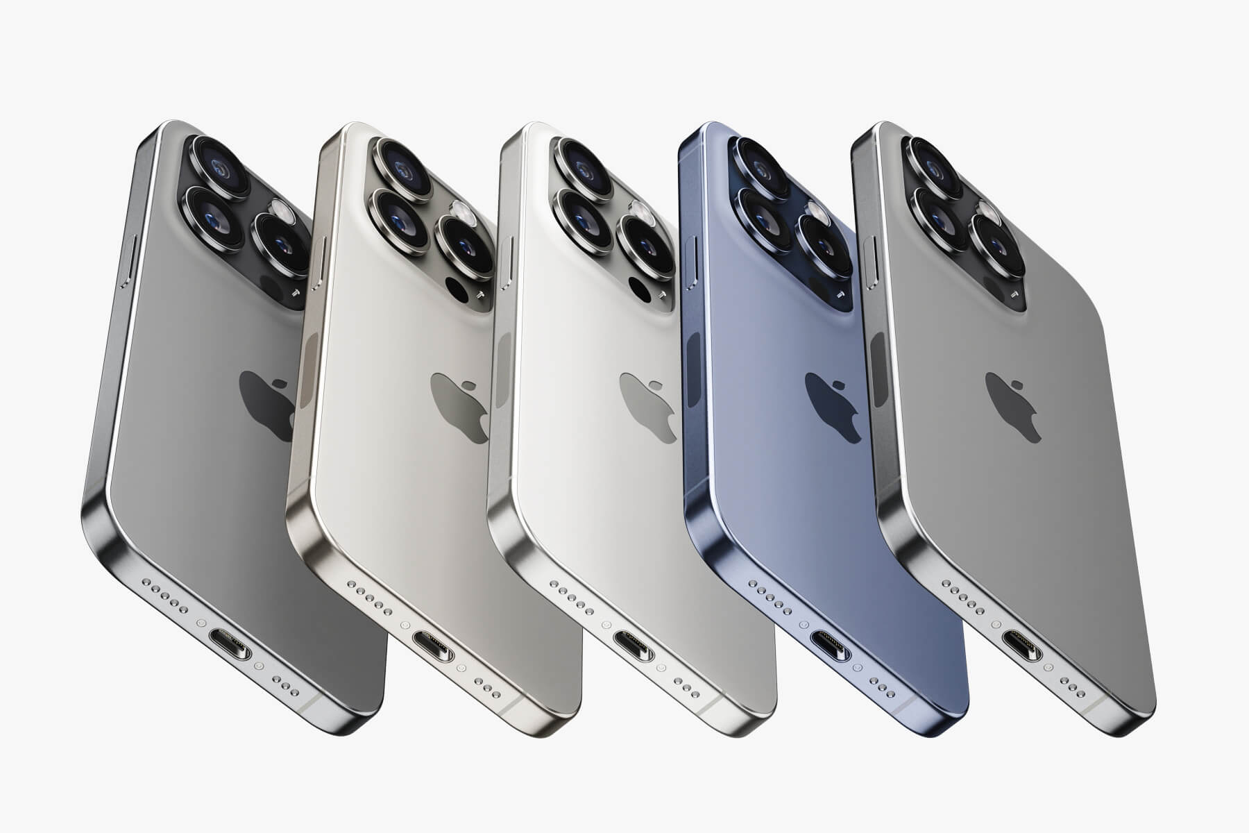 Apple iPhone 15 Pro All Colors - 3D Model by madMIX