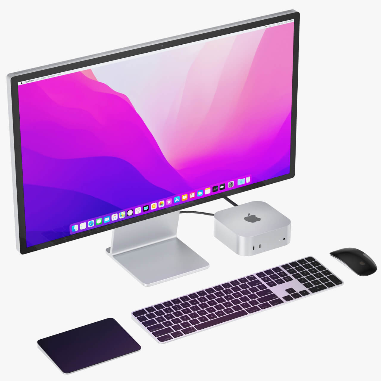 Apple Studio Display and Mac Mini M4 Full Set 2 - 3D Model by madMIX
