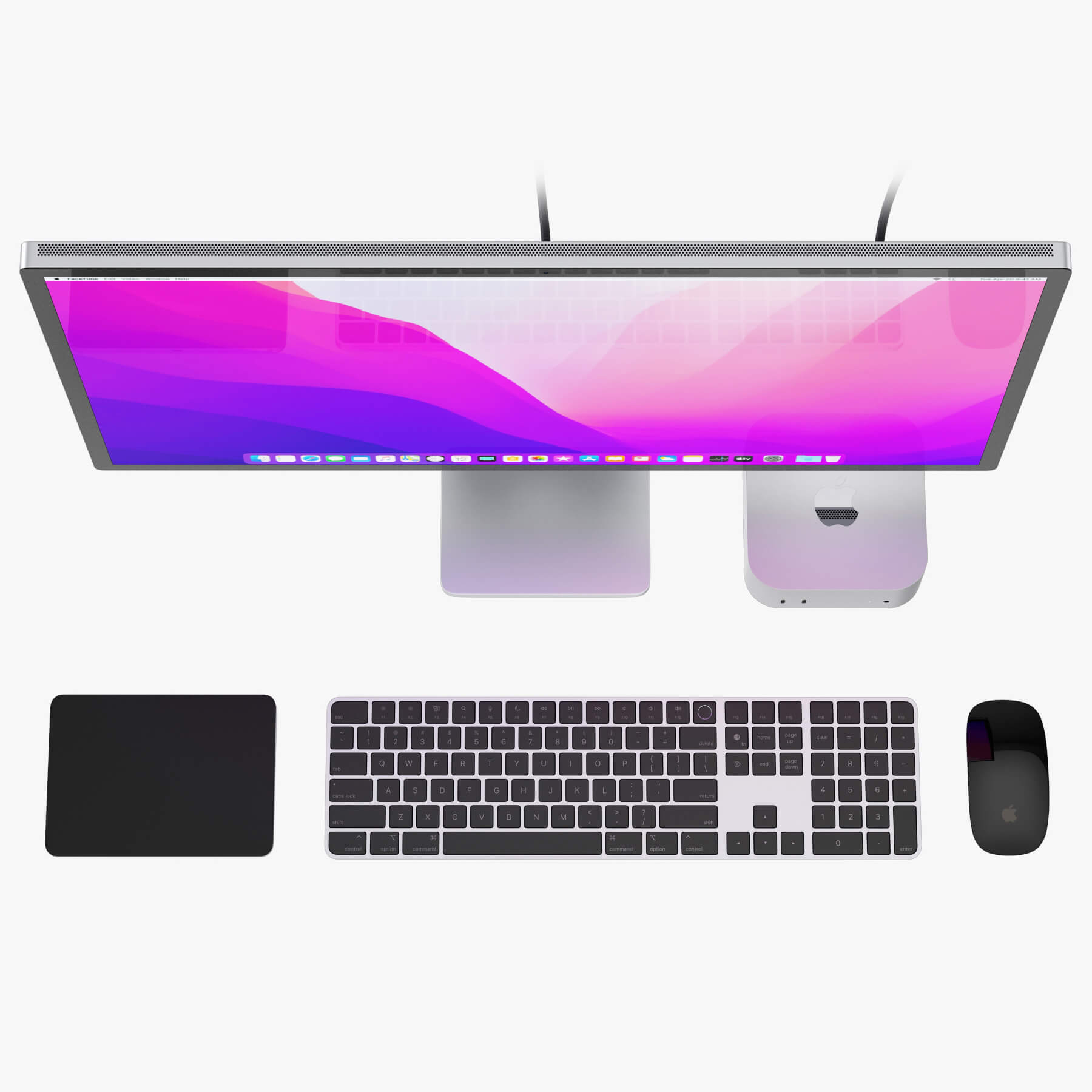 Apple Studio Display and Mac Mini M4 Full Set 2 - 3D Model by madMIX