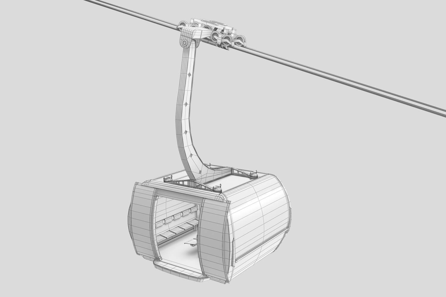 Cableway 3S Cabin CWA ATRIA - 3D Model by madMIX