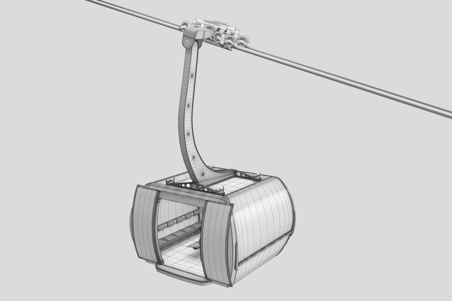Cableway 3S Cabin CWA ATRIA - 3D Model by madMIX