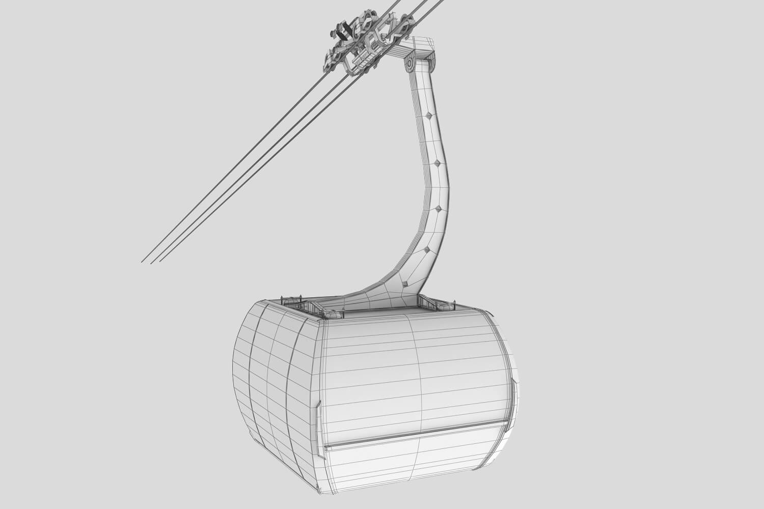 Cableway 3S Cabin CWA ATRIA - 3D Model by madMIX
