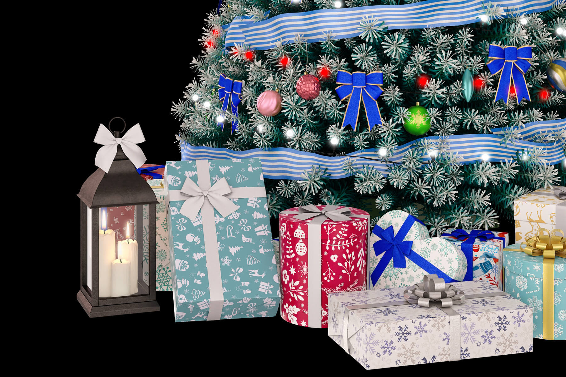 Christmas Tree All Colors - 3D Model by madMIX
