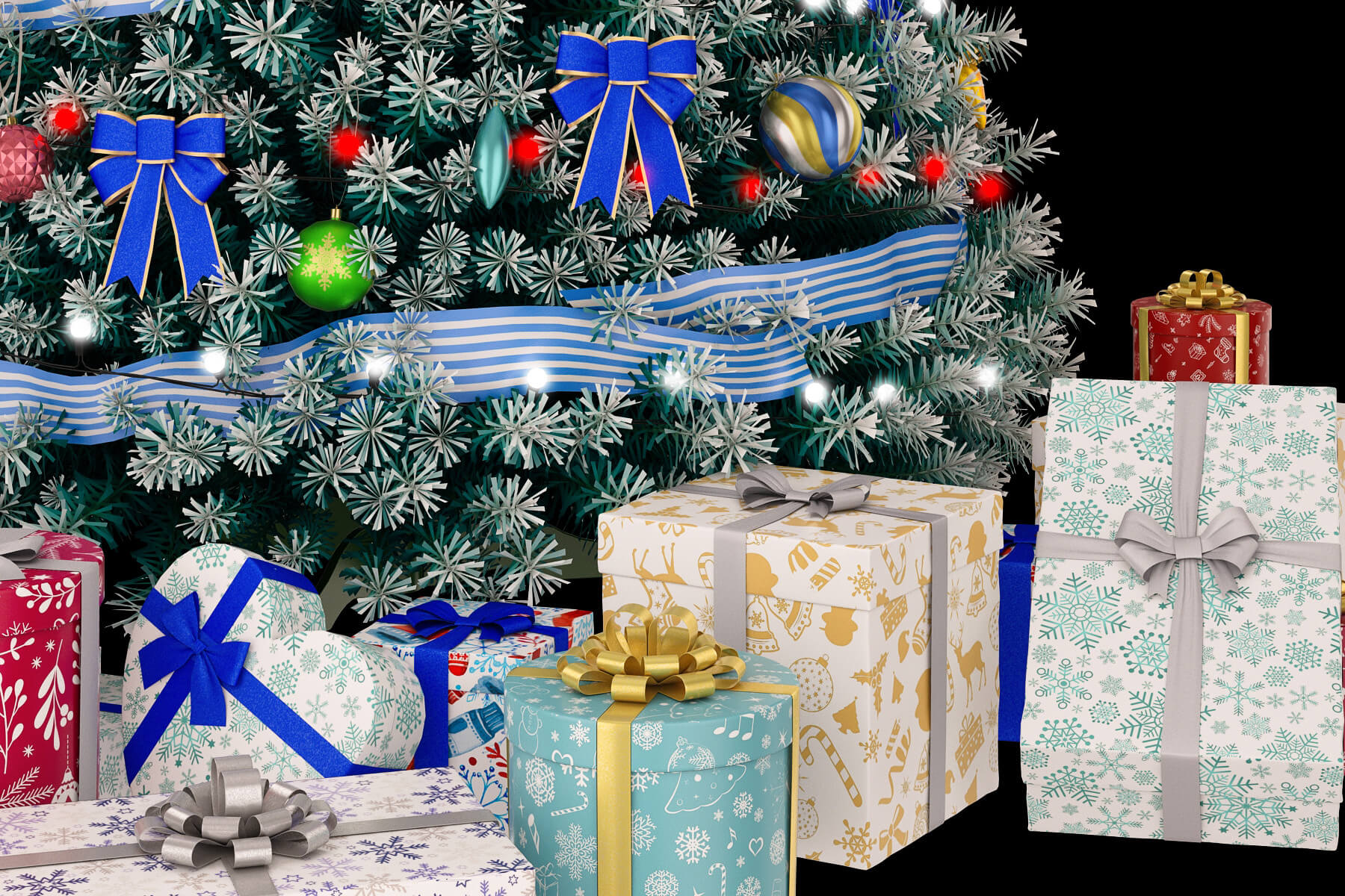 Christmas Tree All Colors - 3D Model by madMIX