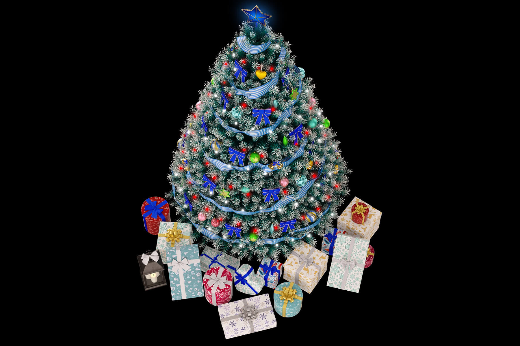 Christmas Tree All Colors - 3D Model by madMIX