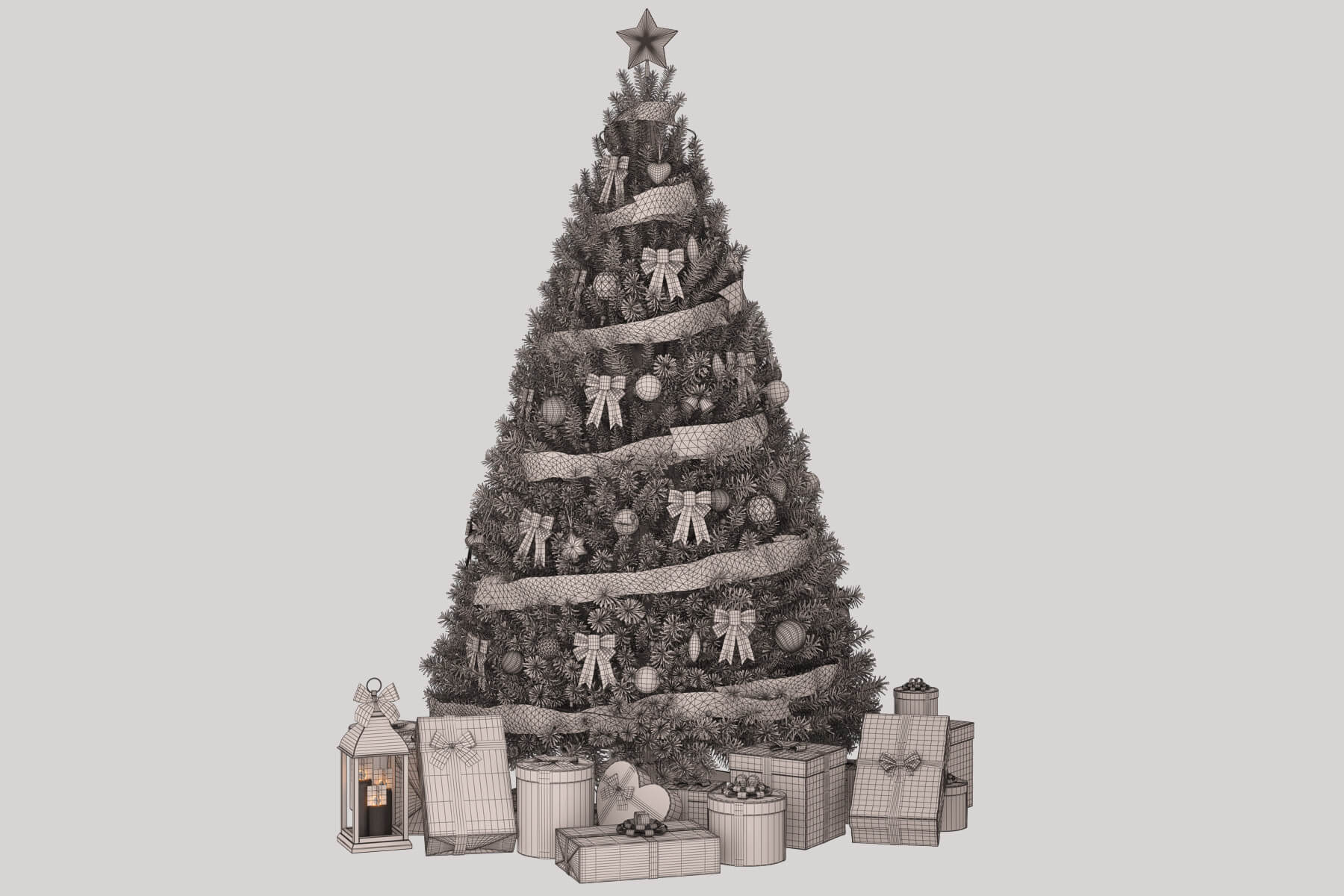 Christmas Tree All Colors - 3D Model by madMIX