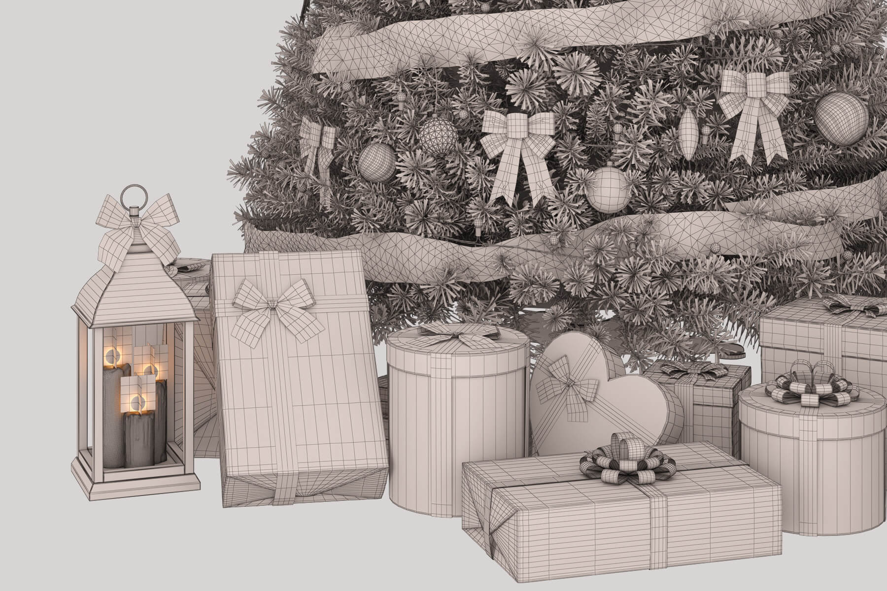 Christmas Tree All Colors - 3D Model by madMIX